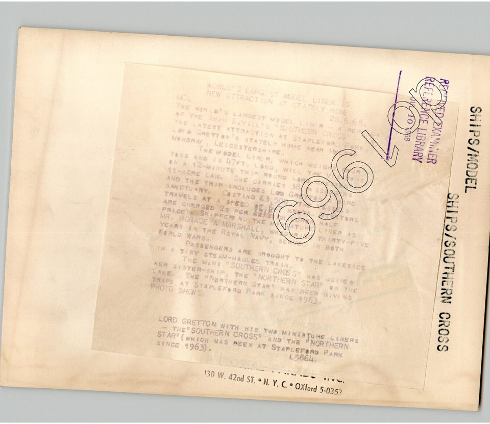 Lord Gretton with Largest MODEL SHIPS Stapleford Park VINTAGE 1968 ...