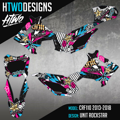 CUSTOM MOTOCROSS GRAPHICS: COMPATIBLE WITH CRF110 GRAPHIC KIT FIT HONDA ...