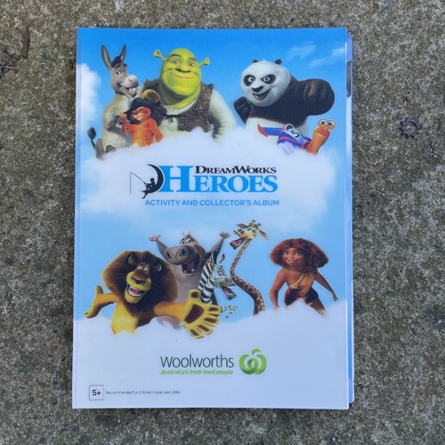 ORIGINAL KIDS Woolworths Collector Album DreamWorks Heroes Activity ...