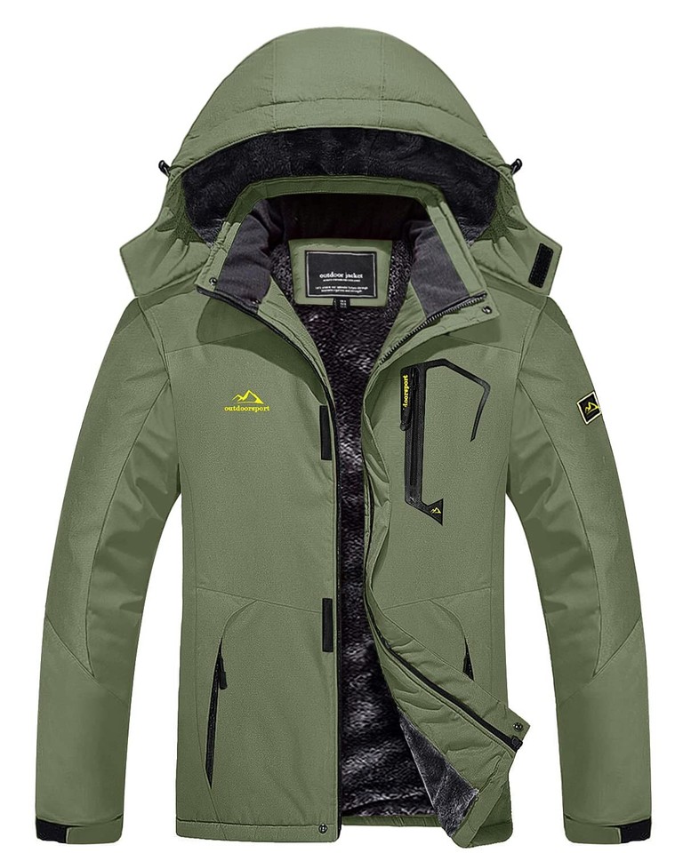 Men's Waterproof Winter Jacket Warm Winter Coats Outdoor Ski Snow ...