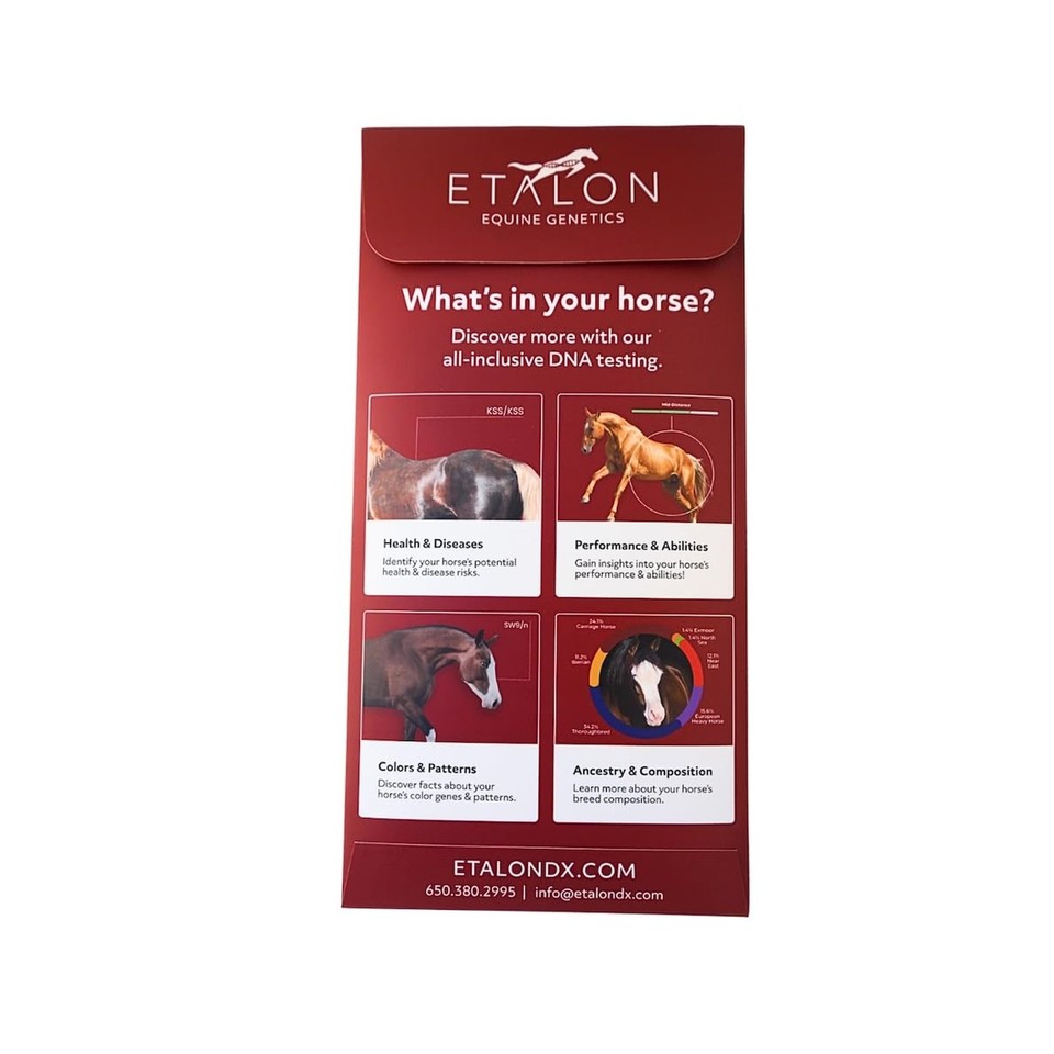 Etalon Equine Genetics ProPanel + Ancestry Horse DNA Test, Genetic ...