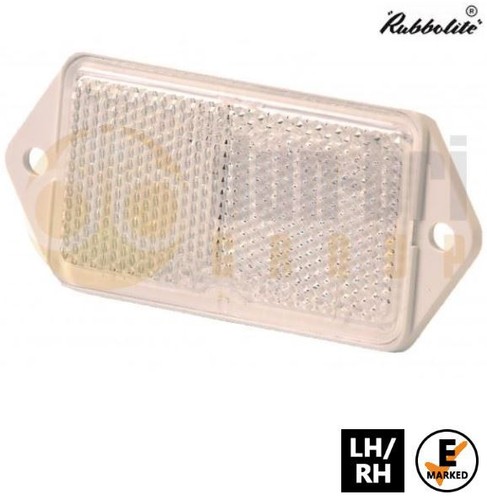 Rubbolite M78 White Rectangle Front Reflector Truck Lorry Caravan ...