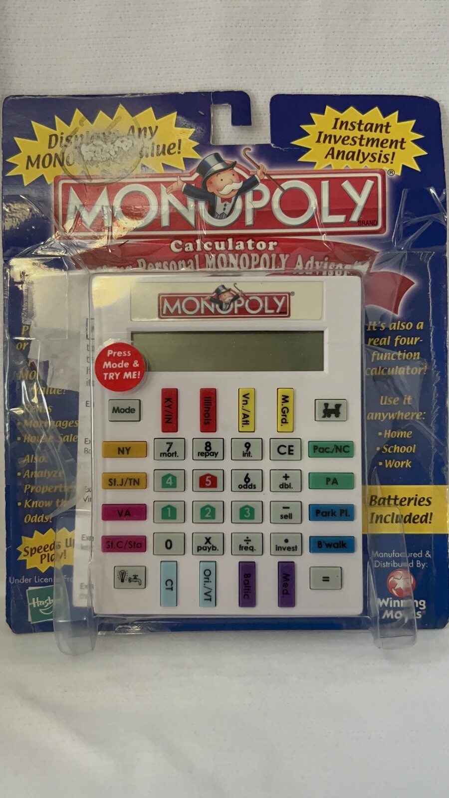 Hasbro Monopoly Game Calculator Personal Advisor Vintage 1999 for sale ...