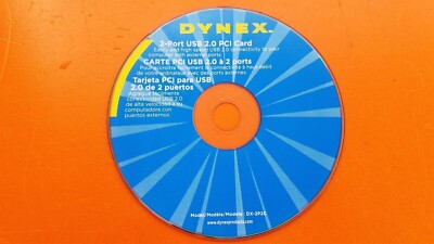⭐️⭐️⭐️⭐️⭐️ PC Software CD Disc DYNEX External USB 2.0 PCI Card (DX-2P2C ...