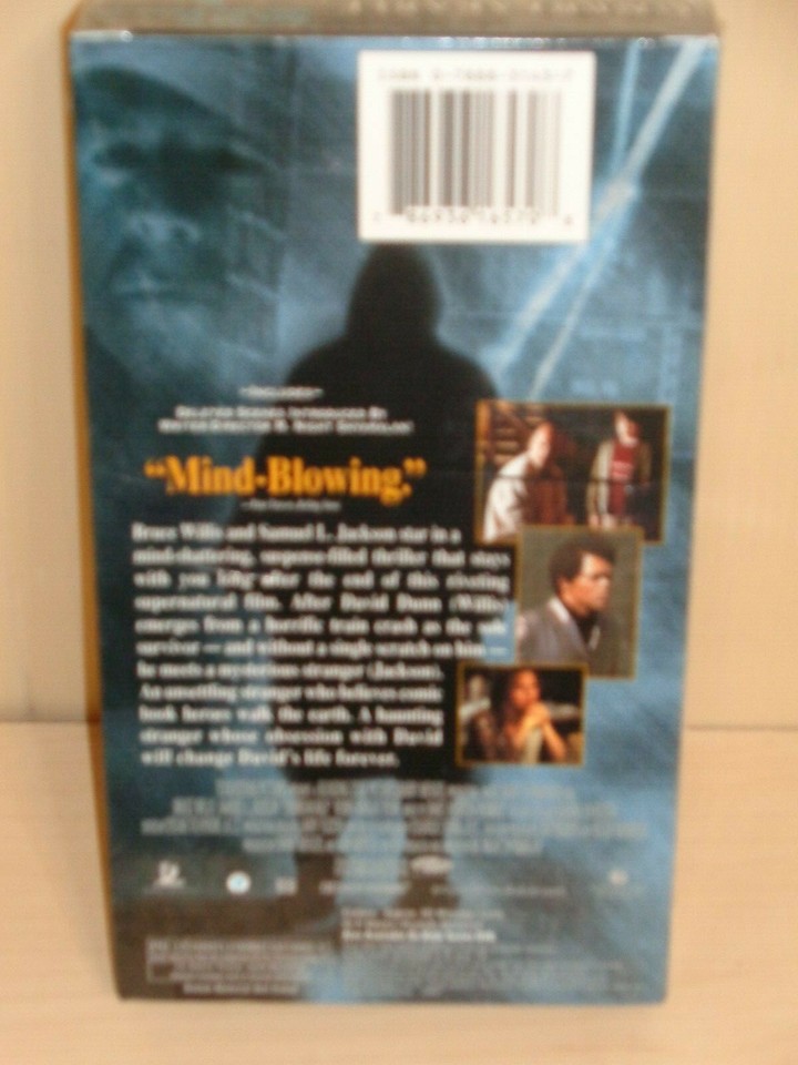 Unbreakable (VHS, 2001, Bonus Edition) Samuel L. Jackson, Bruce - New ...