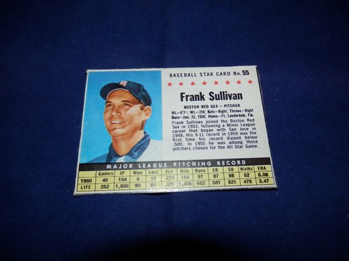 1961 Post Baseball Card Frank Sullivan | eBay