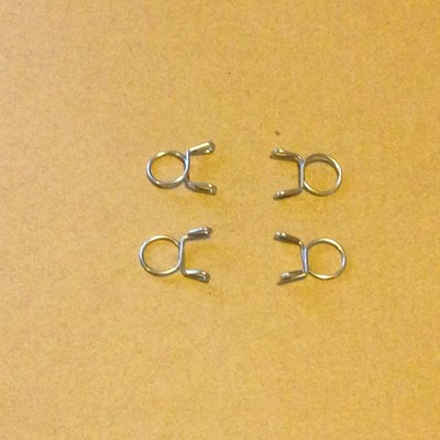 UNIVERSAL MOTORCYCLE PETROL FUEL TAP PETCOCK SPRING CLIPS FOR 10MM HOSE ...