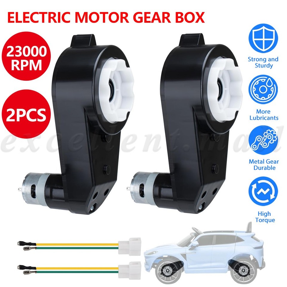 2PCS 230000 RPM Electric Motor Gear Box For Children Kids Ride On Bike ...
