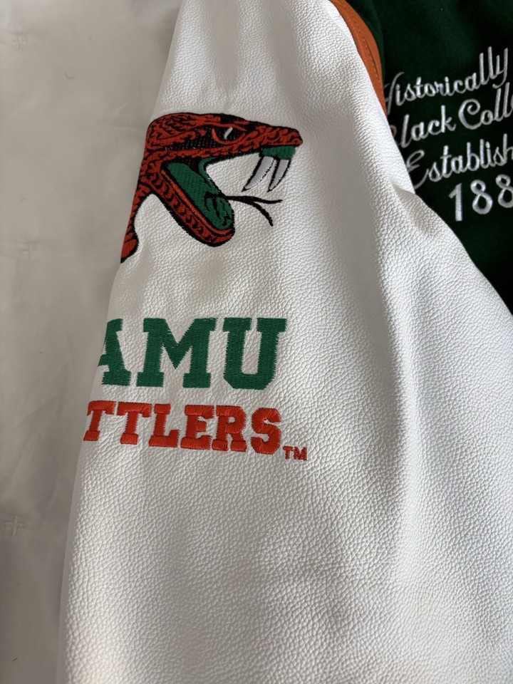 Florida A&M University FAMU Letterman Varsity Wool&Leather Tailored ...