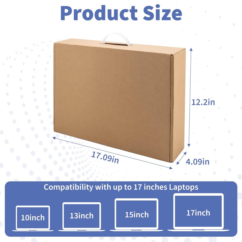 Laptop Shipping Box with Protective Foam for up to 17.3 Inch Notebook ...
