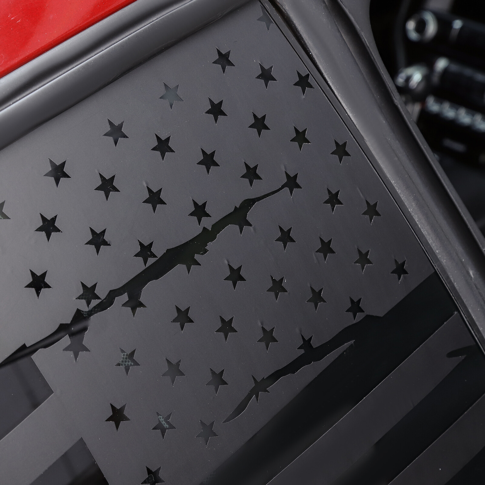 2PCS Exterior Rear Window Decor Sticker US Flag Trims For Ford Mustang ...