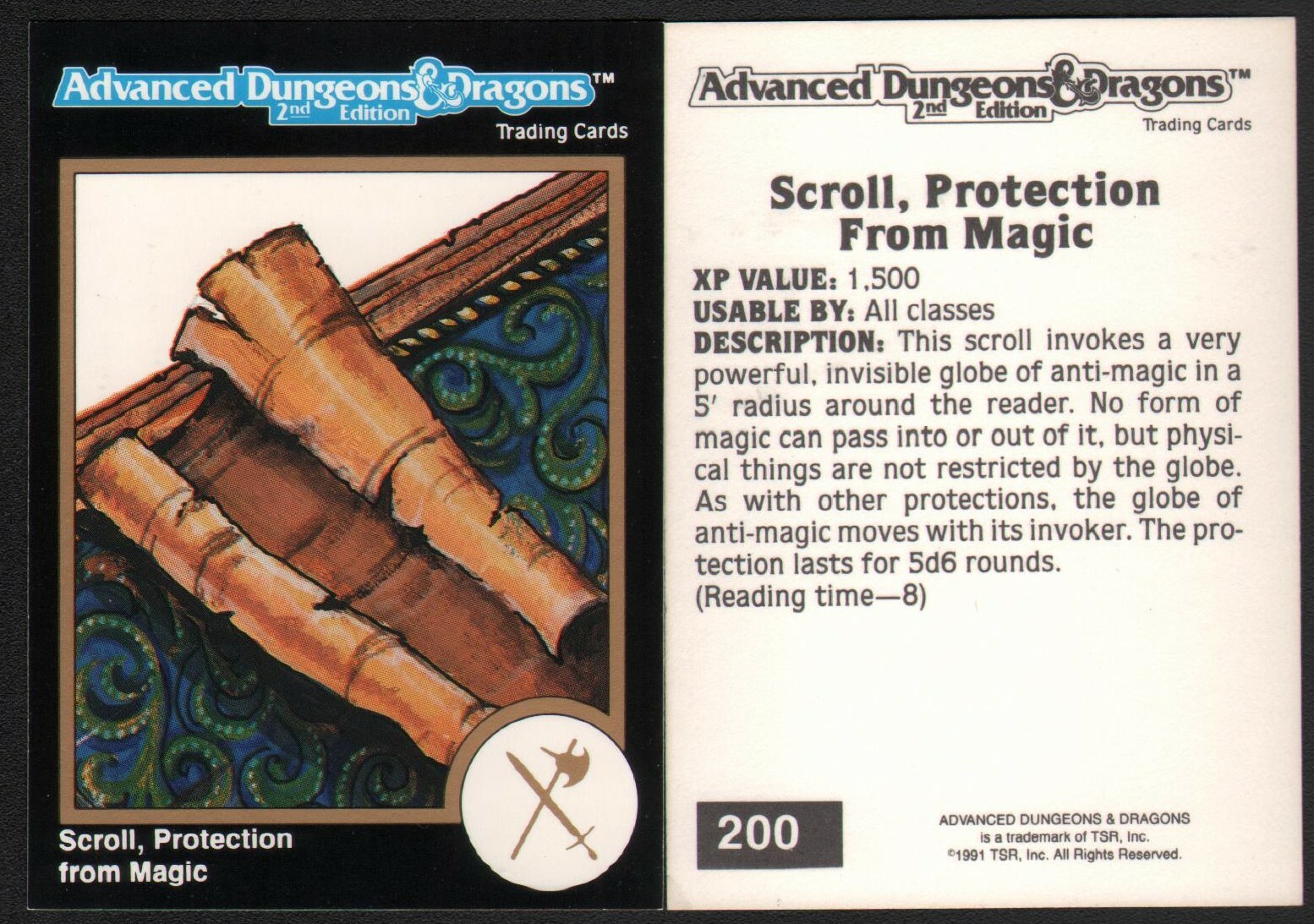 1991 TSR AD&D Gold Border RPG Fantasy Art Card Dungeons Dragons 200 ...