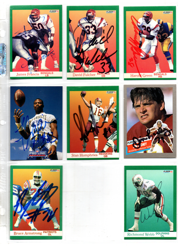 8 1990's NFL original hand signed autographed cards | eBay