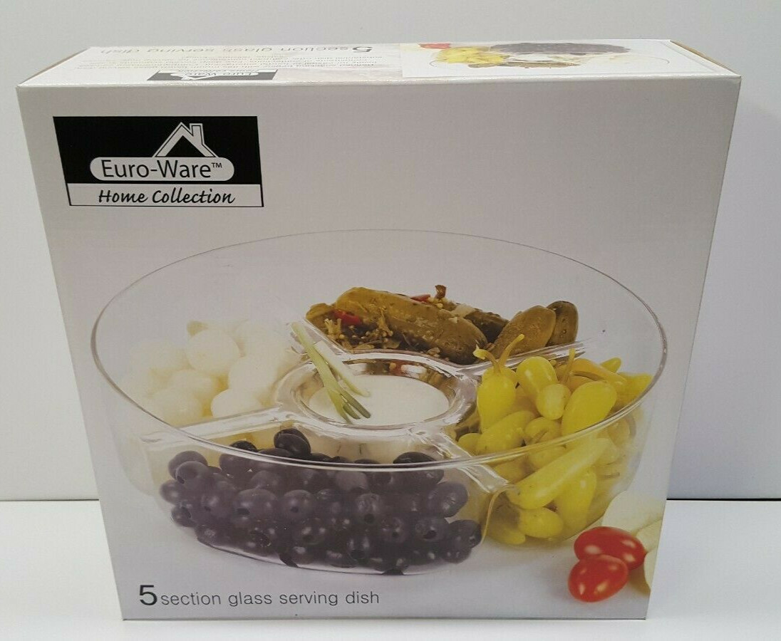 Euro-Ware Home Collection 5 Section Glass Serving Dish | eBay