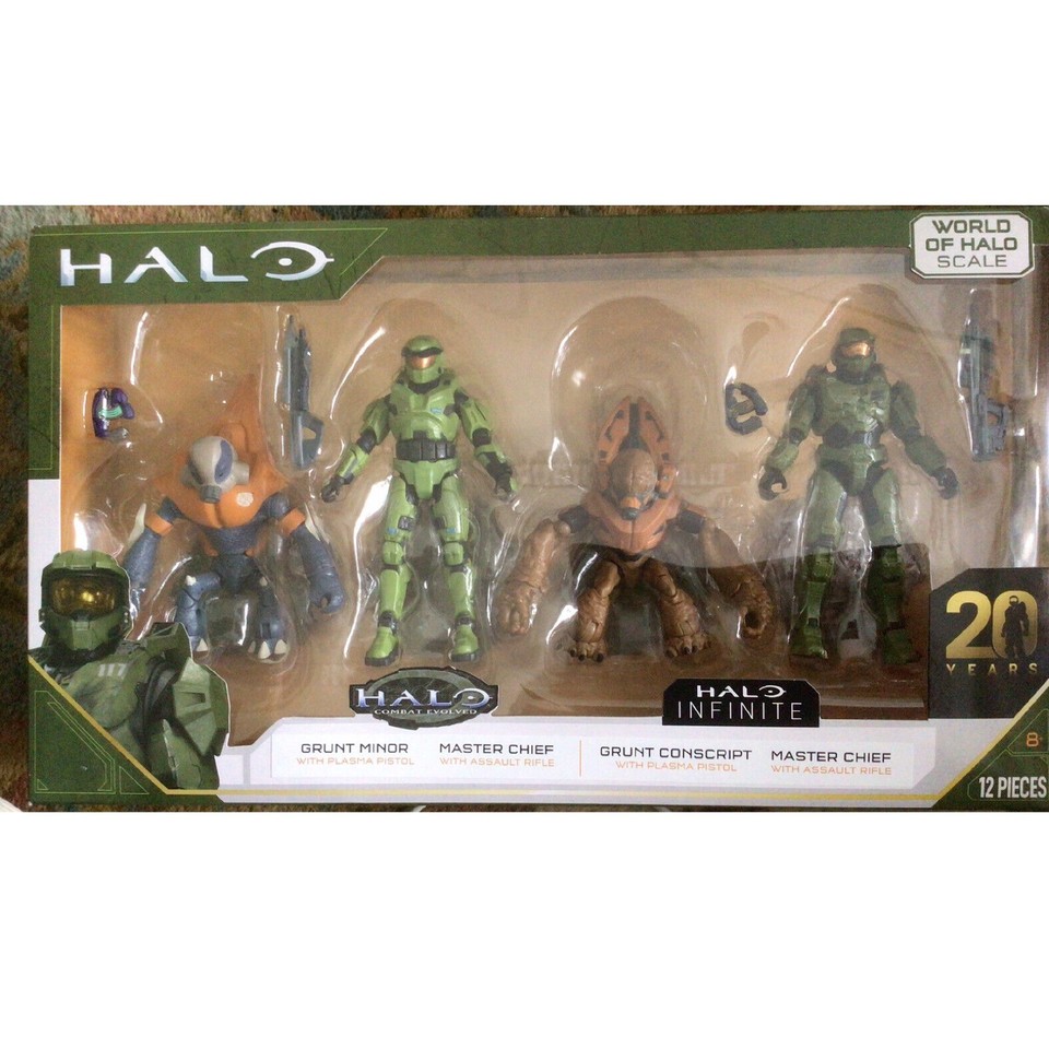 HLW0175 HALO 4'' World of Halo 20th Anniversary Action Figure Multipack ...
