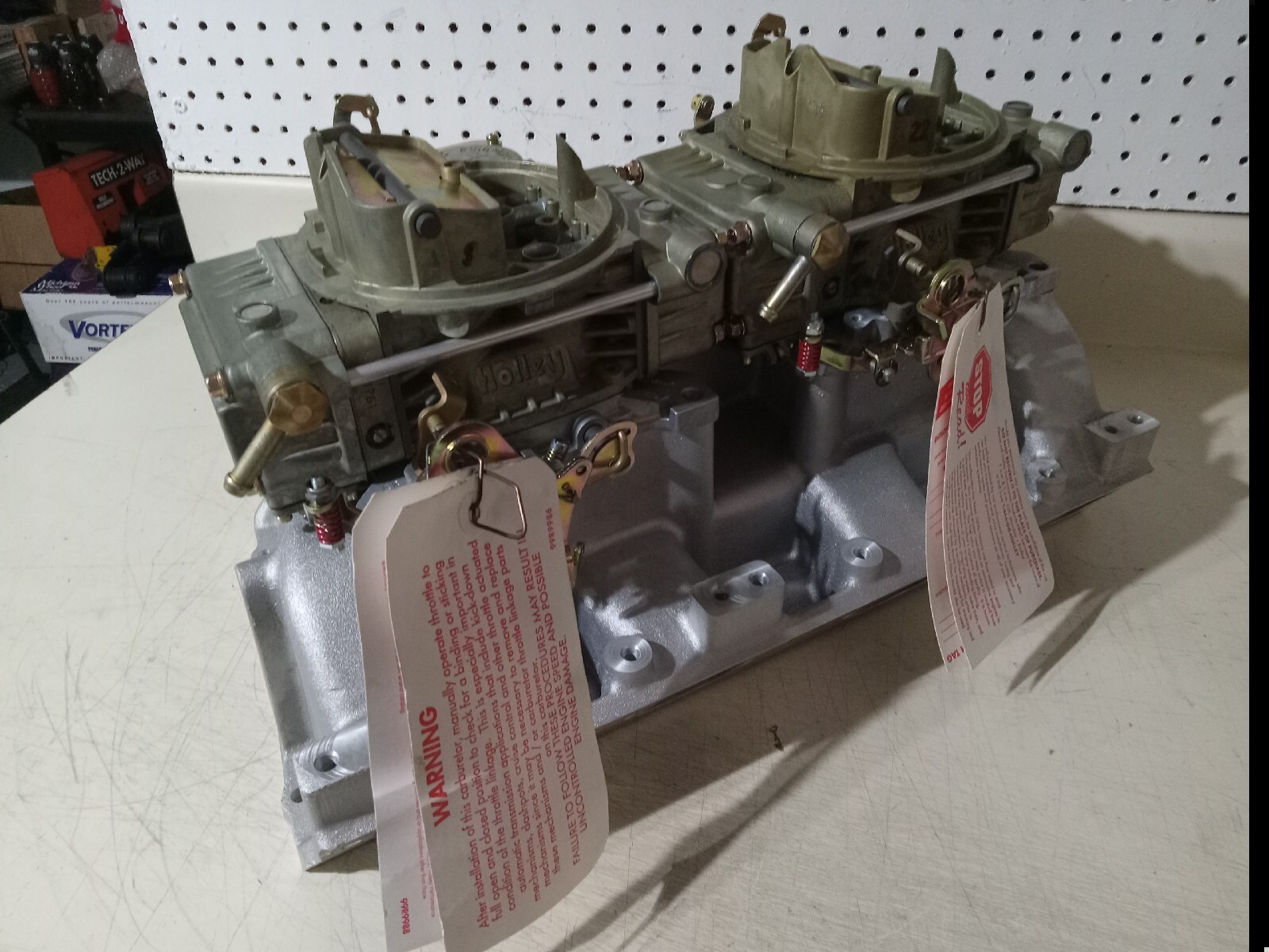 Chrysler 426 Hemi Dual Quad Intake Keith Black 2531921 With Holley ...