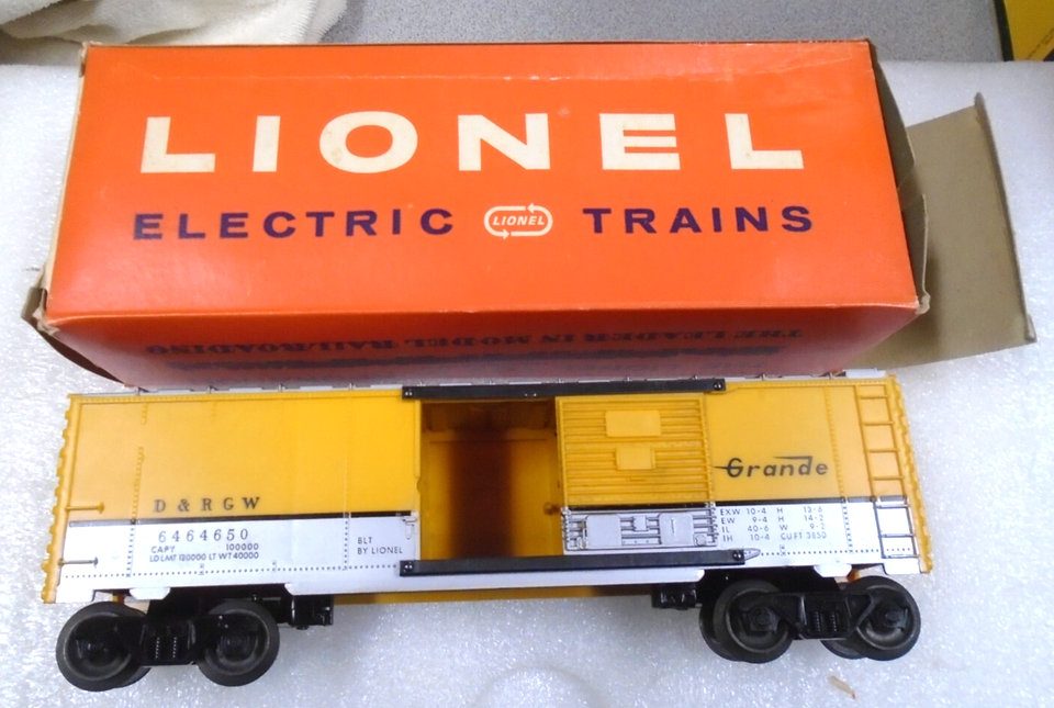 Lionel Post War O Scale 6464-650 Rio Grande Box Car | eBay