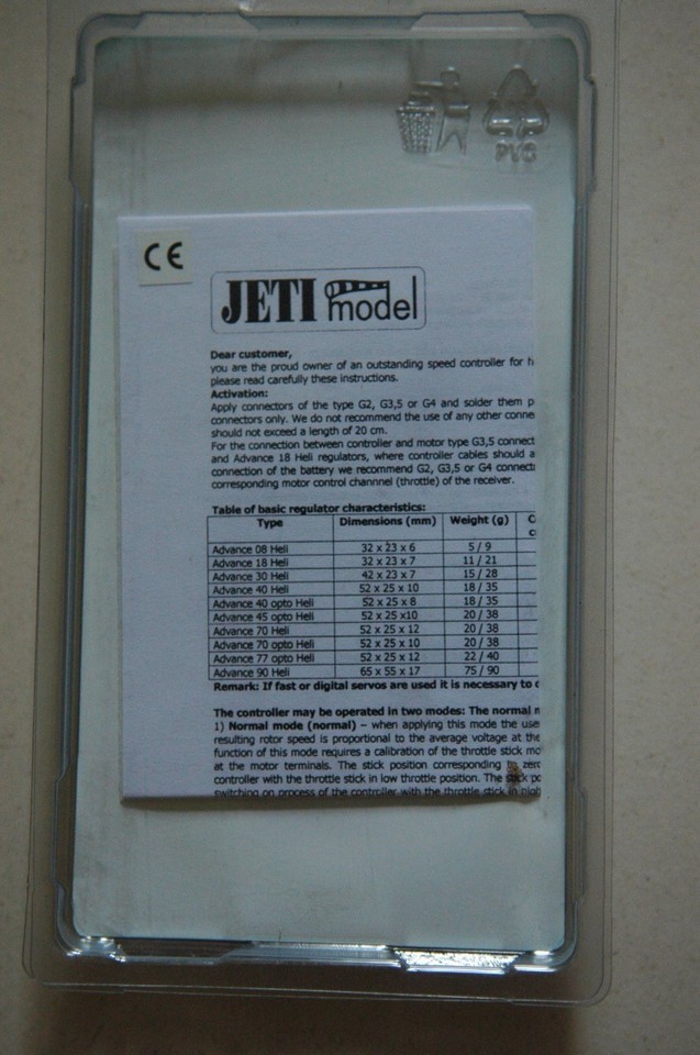 Jeti Model Advance 40 Heli Electronic Speed Control | eBay