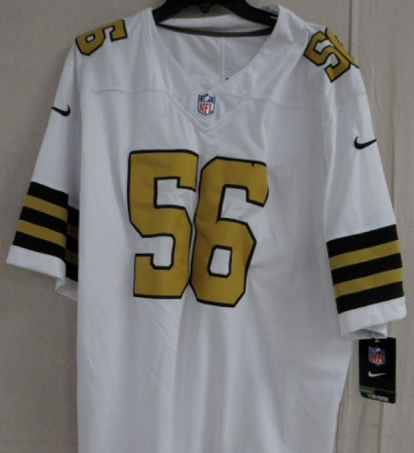 New Orleans Saints Demario Davis #56 Alternate White Color Rush 3XL ...