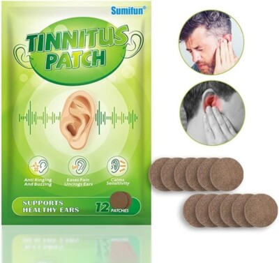 Tinnitus Ear Patch, Natural Formula Ear Patches for Ringing Ears, 12 ...