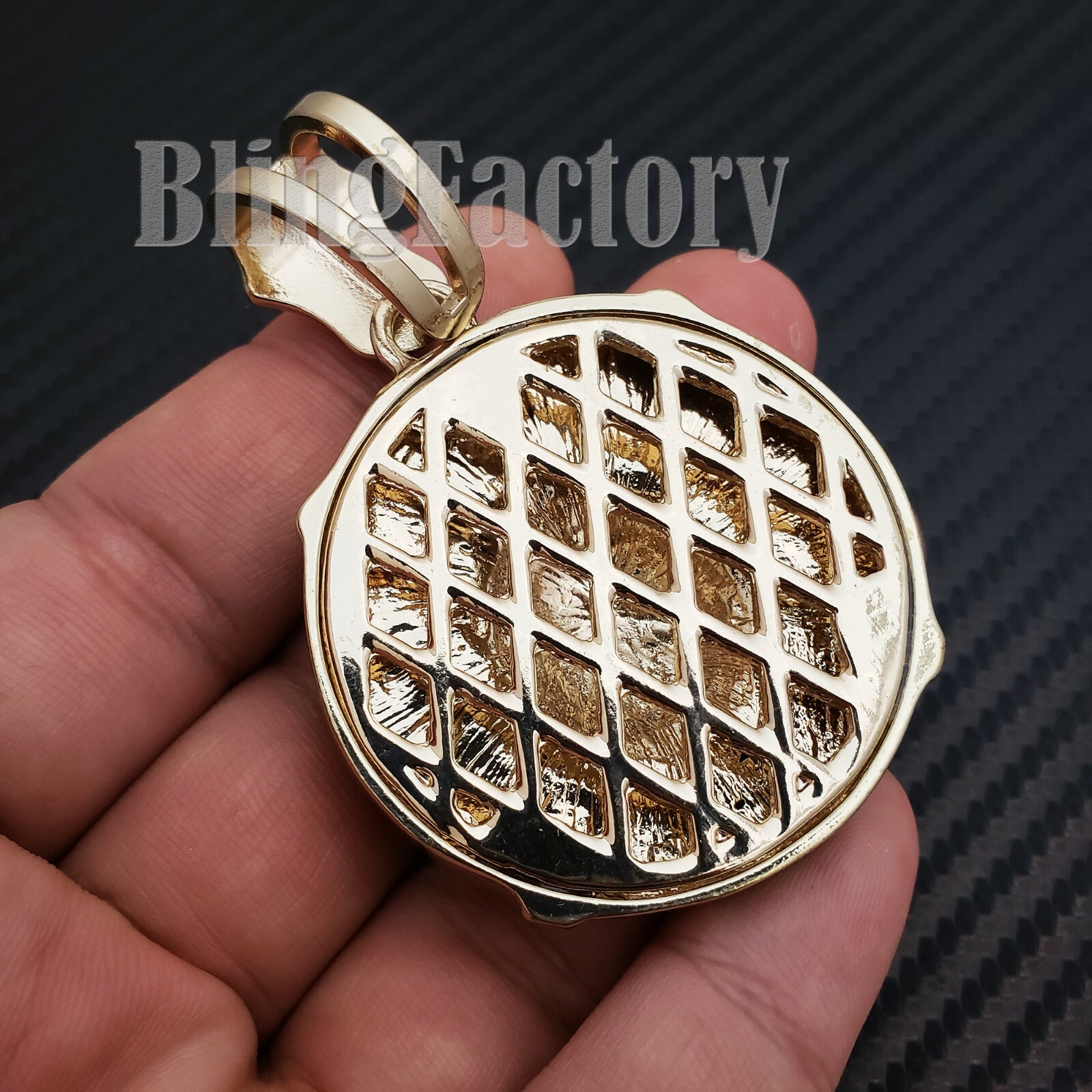 Luxury Hip Hop Rapper Gold Plated Alloy Large Medusa Head Medal Charm ...