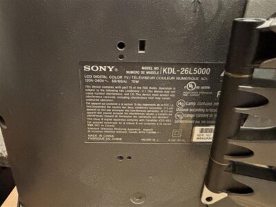 Sony Bravia KDL-26L5000 26" 720p HD LCD Television 27242753044| eBay