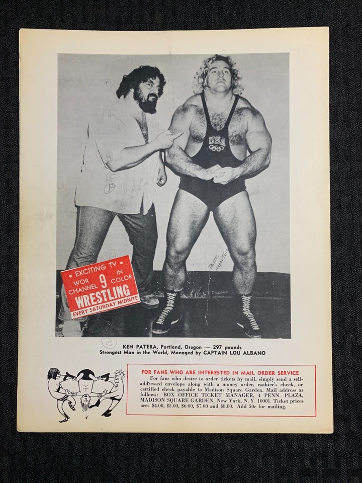 Vintage Jan 17 WWF CHAMPIONSHIP WRESTLING 4pg Program VG 4.0 Strongbow ...