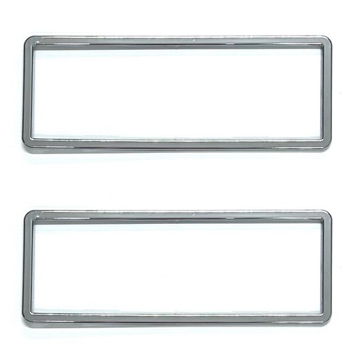 Chrome WA Standard Number Plate Surrounds Frames Set Front & Rear 372mm ...