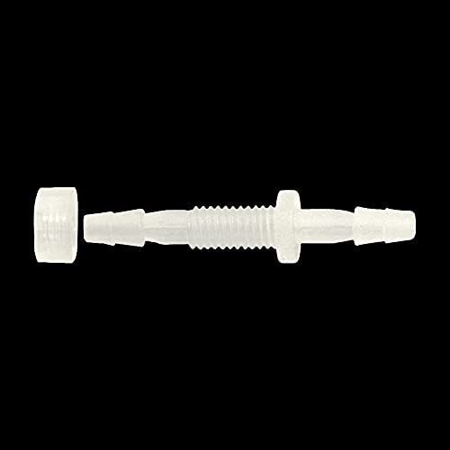 1/4" Hose Barb Thru-Bulk Bulkhead Fitting Hex Barbed Fitting Plastic ...
