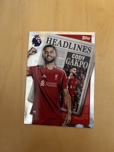 Tops Premier League 25/26 Trading Cards Headlines Cody Gakpo Liverpool ...