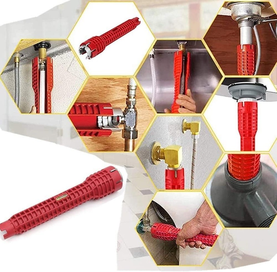 8in1 Multi tool Faucet Sink Installer Pipe Wrench For Plumbers ...