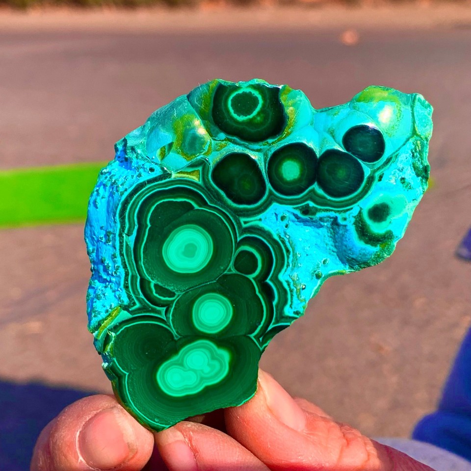 74g Natural Chrysocolla/Malachite transparent cluster rough mineral ...