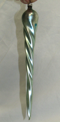 West German Antique Blue Glass Spiral Icicle Vintage Christmas Ornament ...