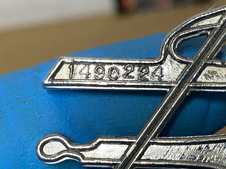 OEM 68 Cadillac Deville FRONT GRILL SCRIPT EMBLEM BADGE #1490224 *SHOW ...