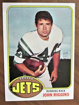 1976 Topps Football HOF JOHN RIGGINS Card #305 NM/MT ~~ NEW YORK JETS ...