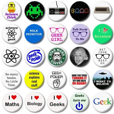 GEEKS - 1" / 25mm Button Badge - Novelty Biscuits Nerds | eBay