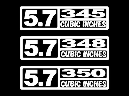 2 V8 5.7 LITER ENGINE DECALS 345-348-350 CI STICKERS RAM IH SS MOTOR | eBay