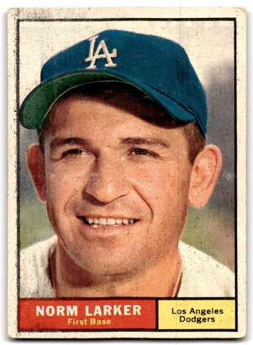 1961 Topps (B) Norm Larker Los Angeles Dodgers #130 | eBay