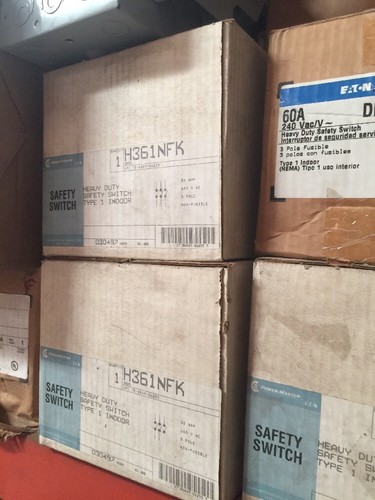 Eaton PowerMaster Heavy Dity Safety Switch Type 1 Indoor H361NFK | eBay