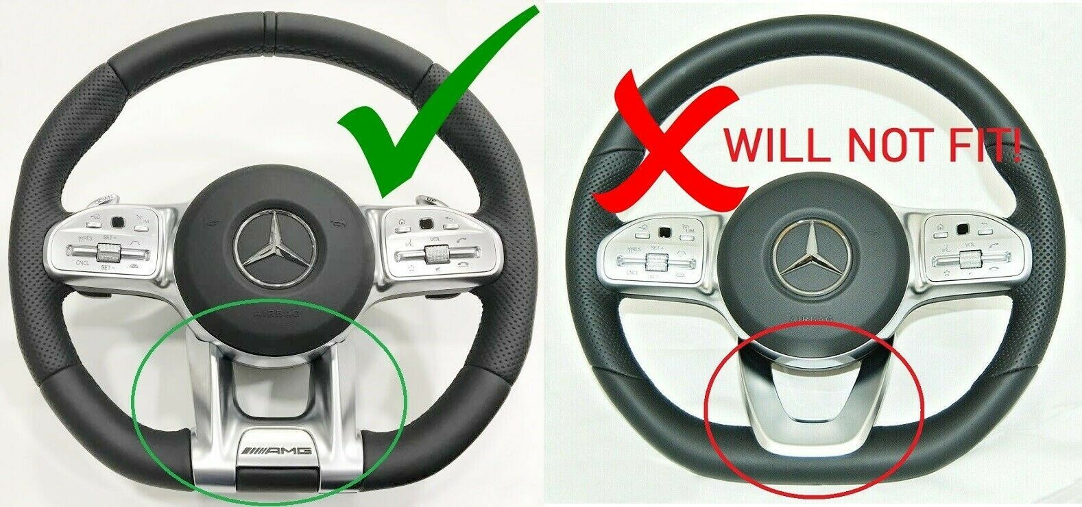 NEW MERCEDES BENZ W205 AMG STEERING WHEEL BOTTOM COVER A0004641900 ...