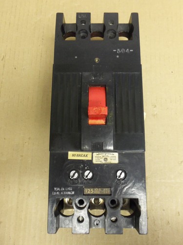 GE THFK THFK236F000 3 POLE 600V 125 AMP HI-BREAK CIRCUIT BREAKER ...