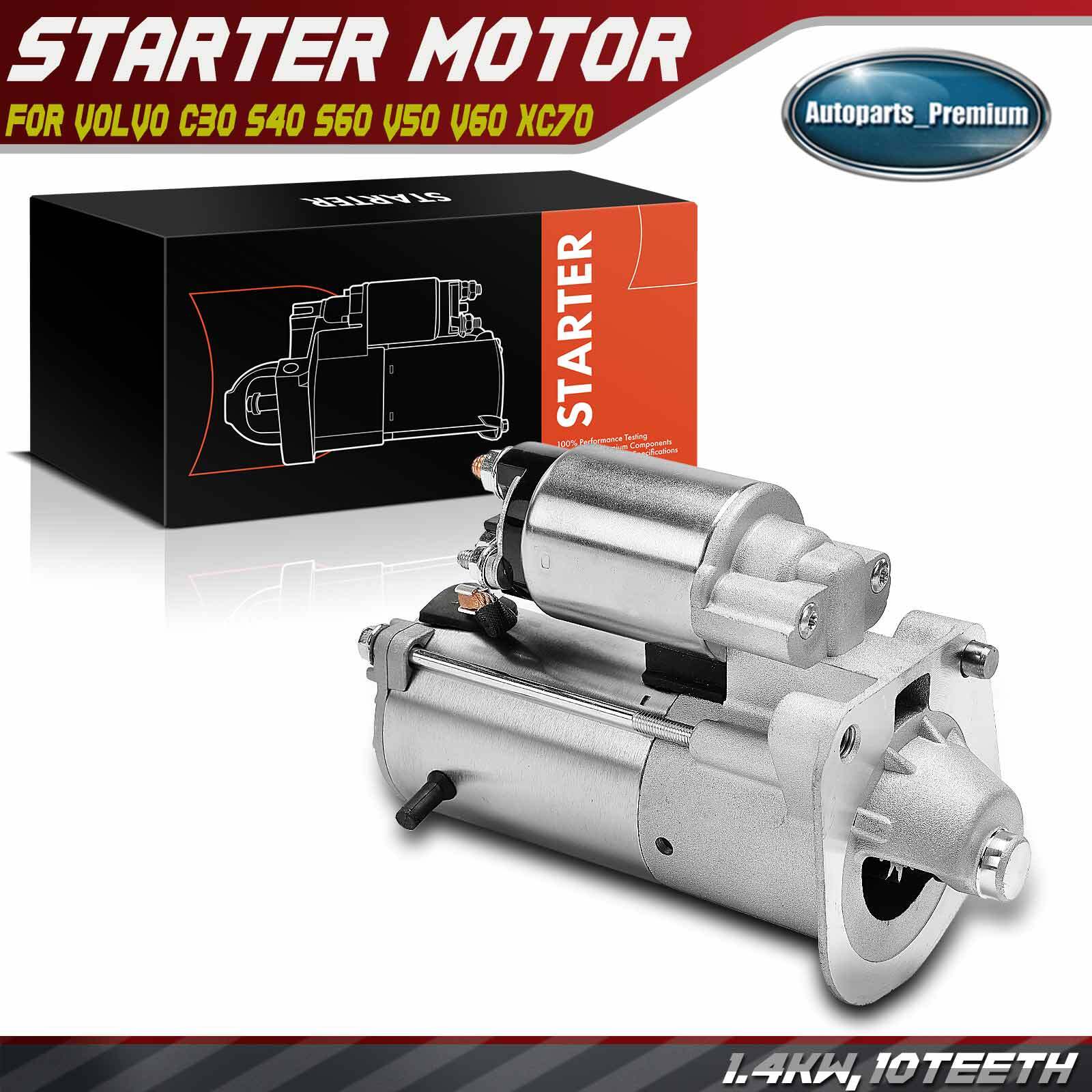Starter Motor for Volvo C30 S40 S60 V50 V60 XC70 1.4kW 12V CW 10-Tooth ...