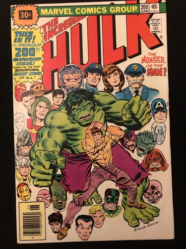 HULK 200 5.5 6.0 30 CENT VARIANT MARVEL 1976 IRON MAN THOR RHINO ...