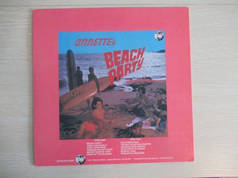 ANNETTE BEACH PARTY SOUNDTRACK OST LP VINYL RECORD | eBay