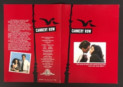 Cannery Row Original Movie Program 1982 Nick Nolte Winger *Hollywood ...