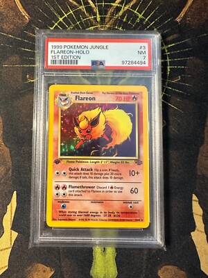 Pokemon TCG Flareon 3/64 Jungle 1st Edition Vintage Holo PSA 7 | eBay