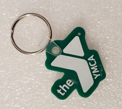 vintage YMCA green and white COOL rubber KEYCHAIN key chain ring | eBay