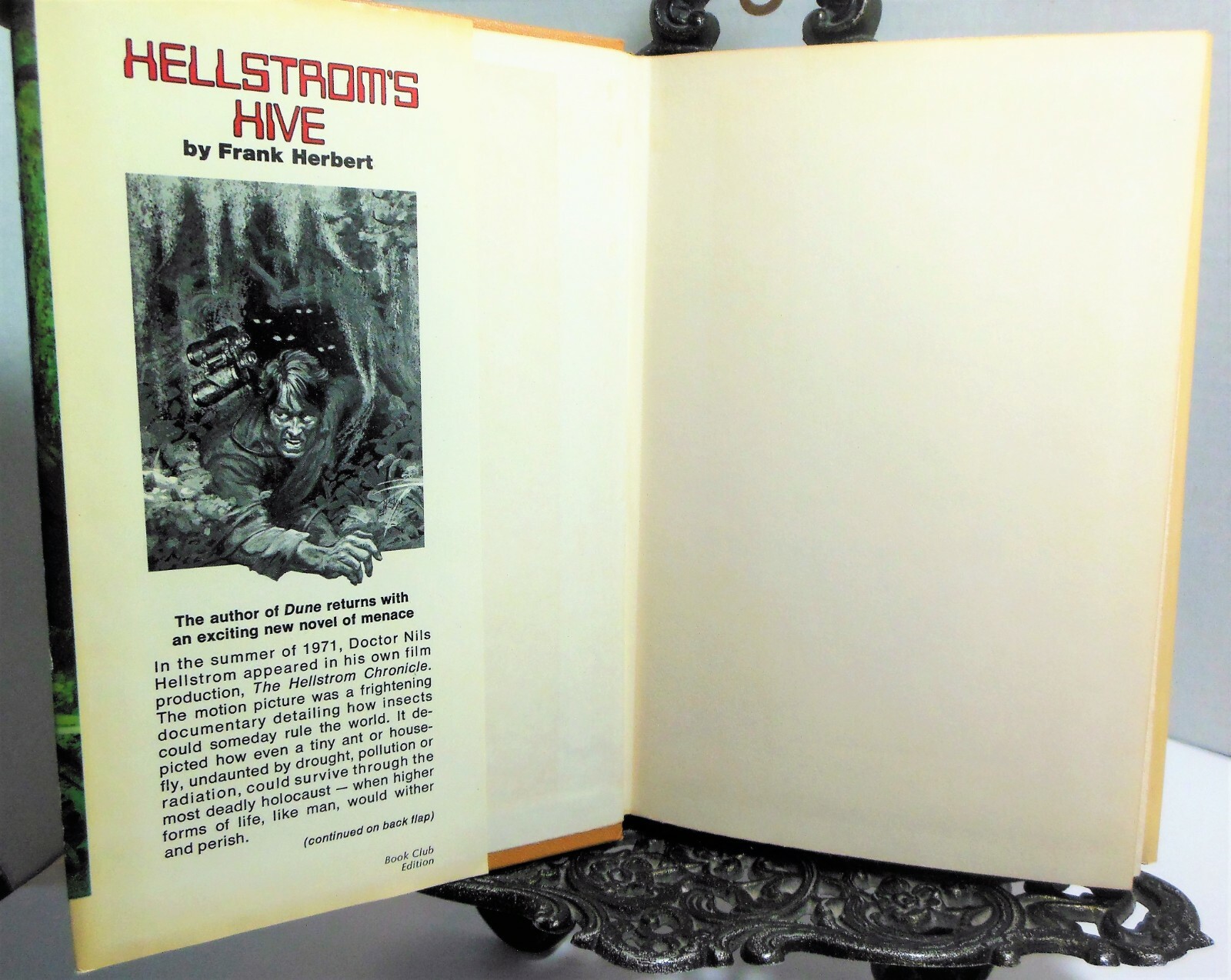 FRANK HERBERT Hellstrom's Hive 1973 w David K Stone Cover Art HBDJ Sci ...