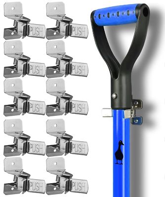 Wall Mount Spring Clamps for Tools Shovel Rakes Brooms Mop Holder, 10 ...