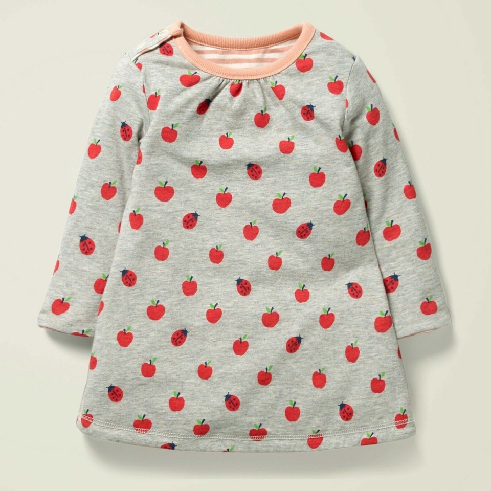 Baby Boden Ladybird Dress Reversible Long Sleeve 0-3 Months up to 2-3 ...